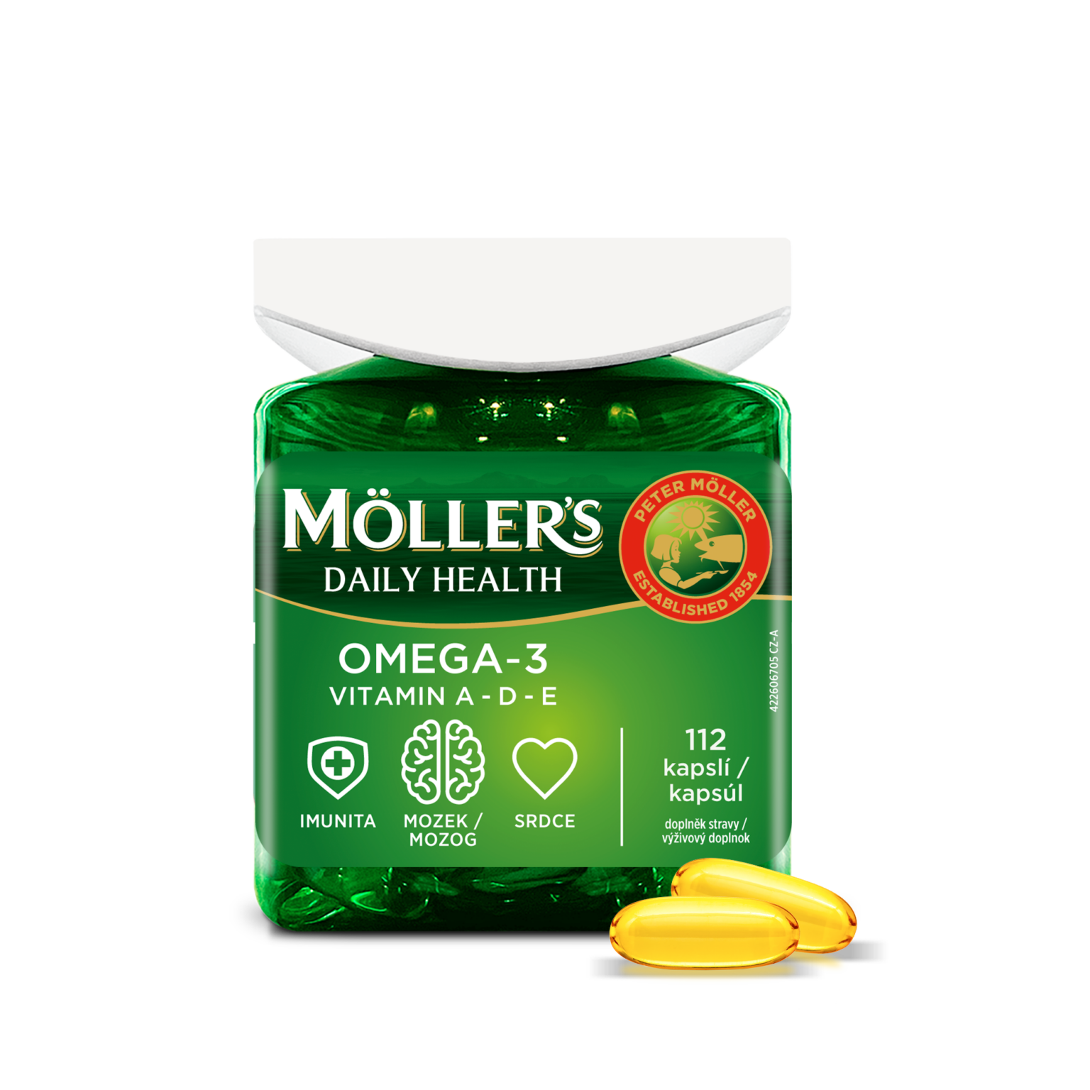 Möller´s Omega-3 Rybí olej D+ s citronovou příchutí - Mollers-cz